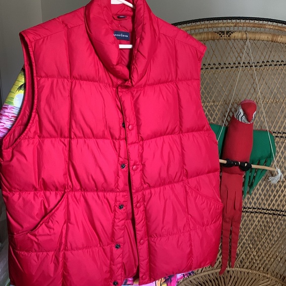 Lands' End | Jackets & Coats | Red Puffer Vest Lands End | Poshmark